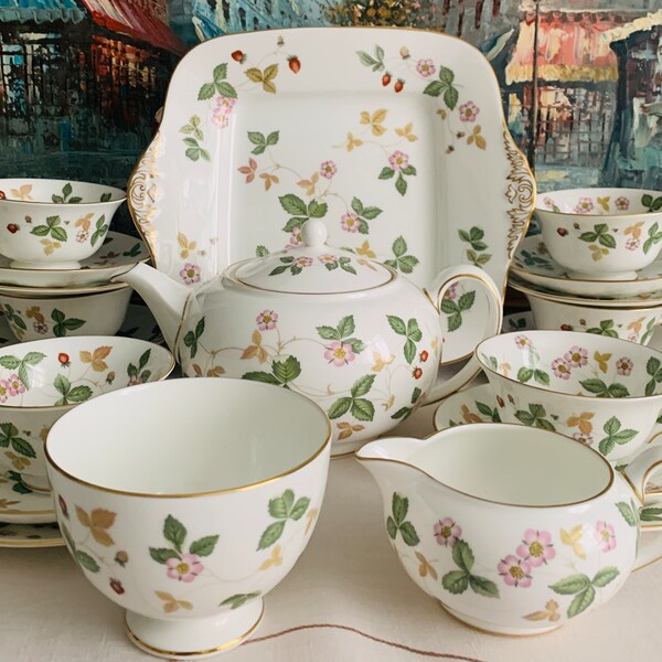 Strawberry Tea Set - Etsy