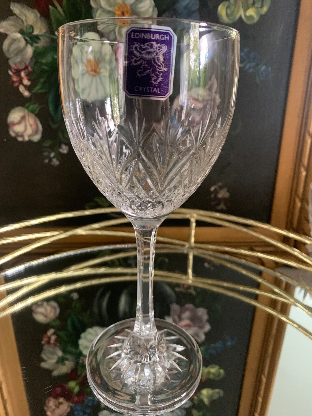 Edinburgh Crystal Tweed Large Wine Goblet NEW - Etsy