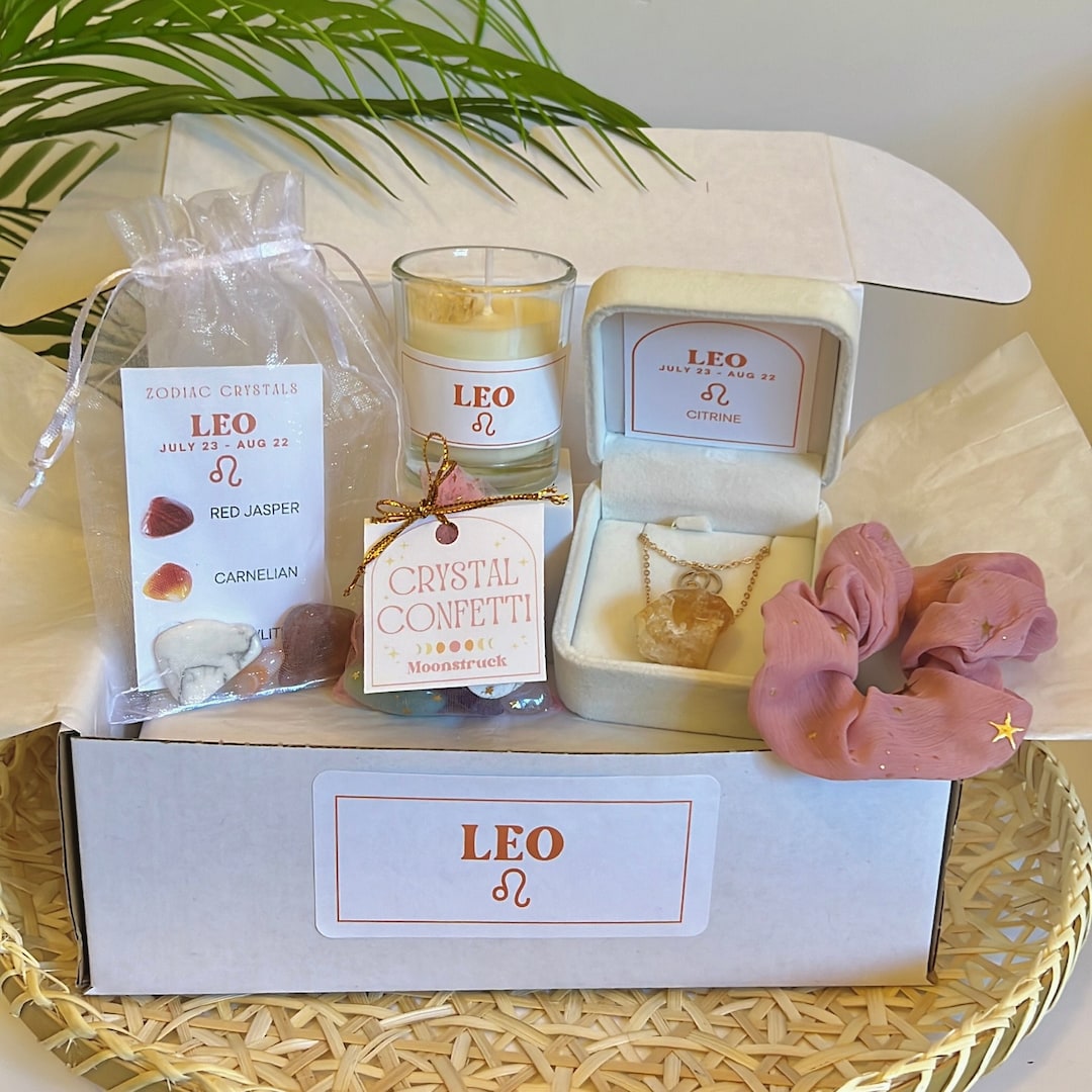 LEO GIFT BOX - Zodiac Theme Gift Box - Leo Gift - Zodiac Gift Set ...