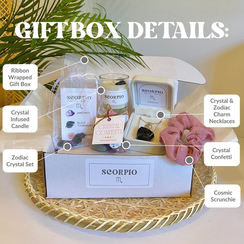 SCORPIO GIFT BOX - Zodiac Theme Gift Boxes - Scorpio Gift - Spa Gift Box - Etsy