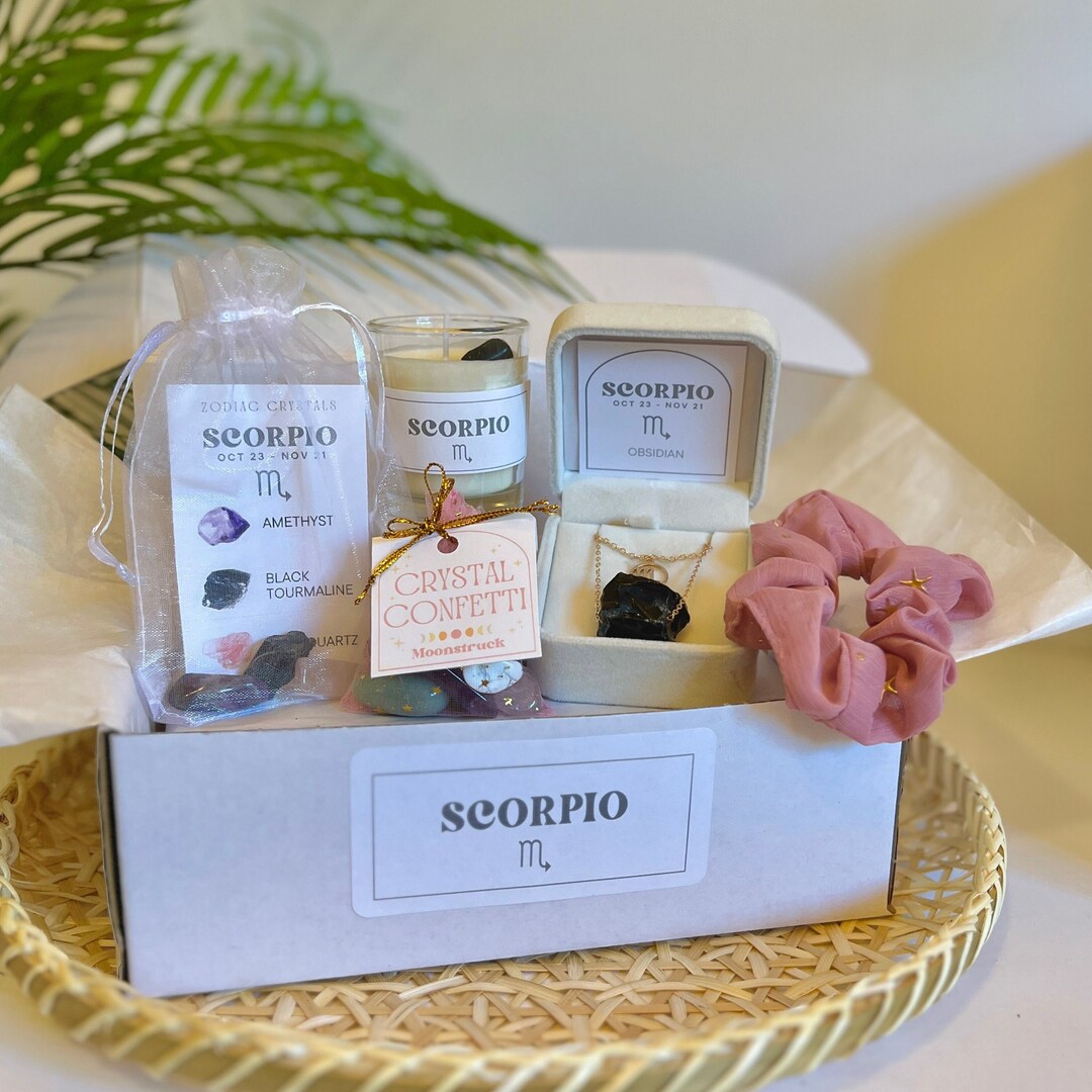 SCORPIO GIFT BOX - Zodiac Theme Gift Boxes - Scorpio Gift - Spa Gift ...