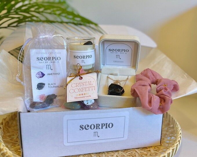 SCORPIO GIFT BOX - Zodiac Theme Gift Boxes - Scorpio Gift - Spa Gift ...