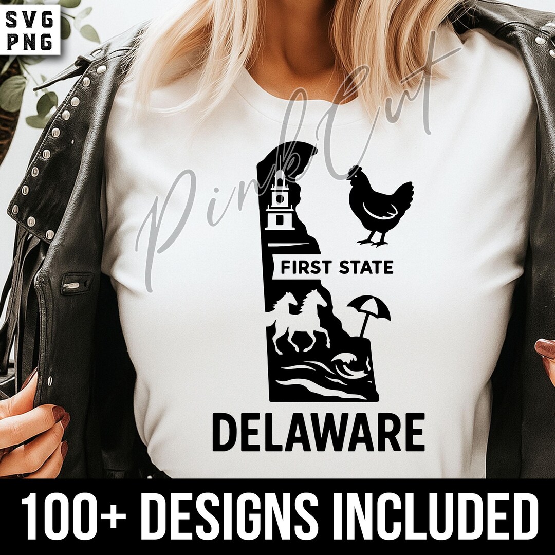 Delaware SVG PNG Cut File | 100+ State Designs | USA Map Svg for Cricut ...