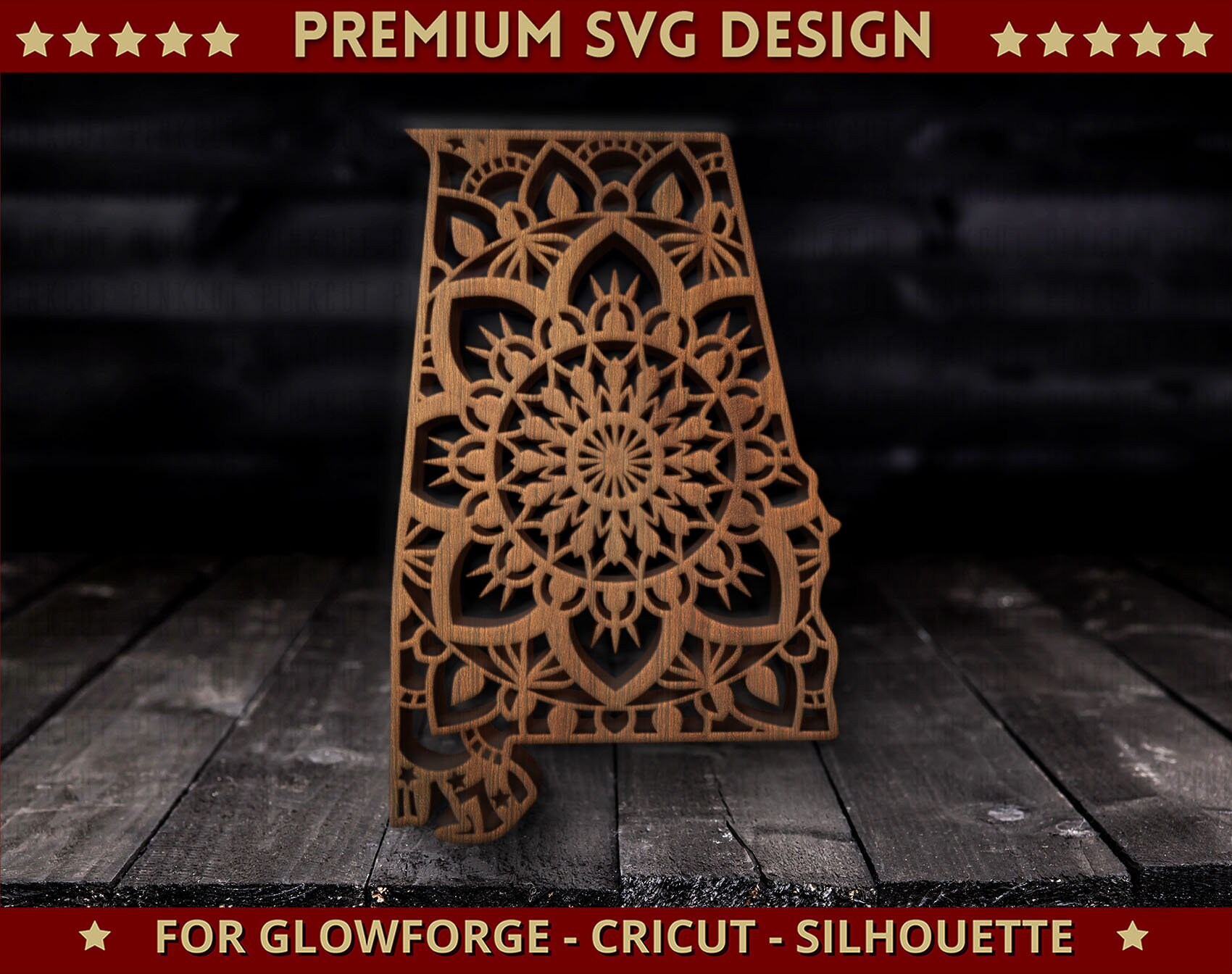 50 States Bundle Svg Cut File USA State Map Single Layer Dxf Zentangle ...