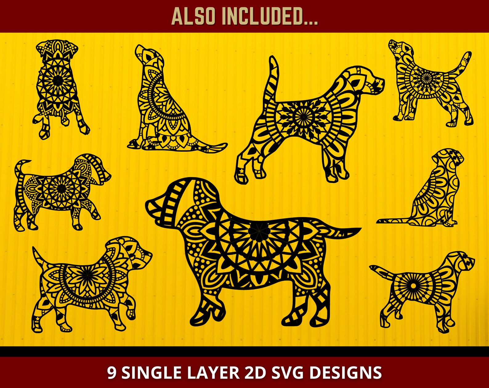 Labrador Mandala SVG 3D Multilayered Dog Mandala Premium | Etsy