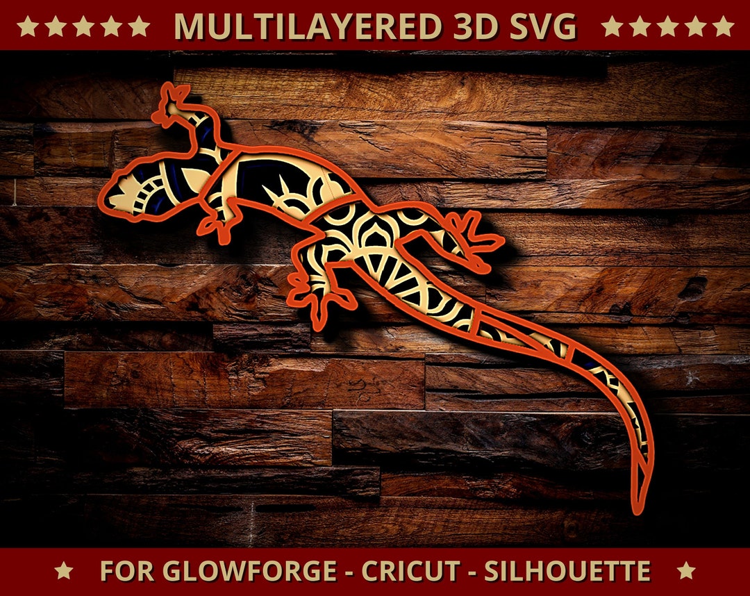 3D Lizard SVG Mandala Svg Cut File for Glowforge Laser Cut - Etsy Australia