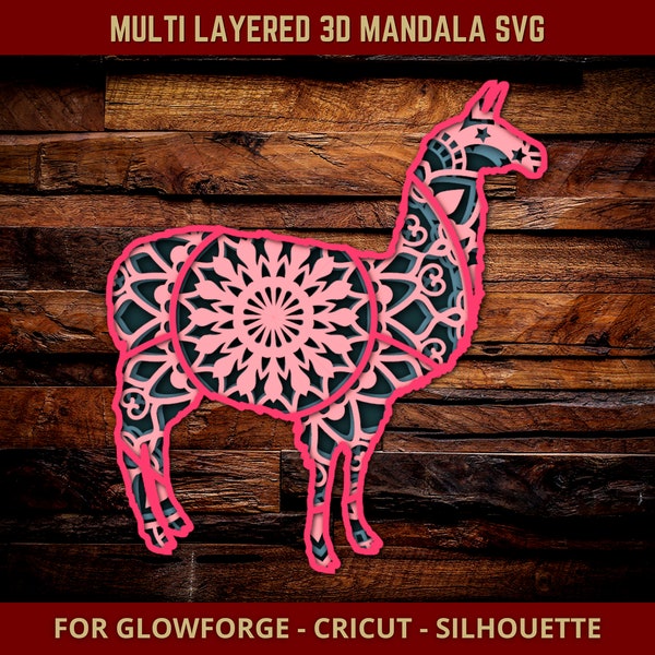 3d Layered Llama Svg - Etsy