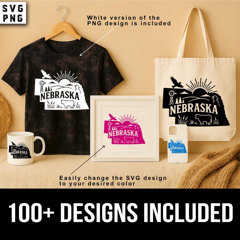 Nebraska SVG State Design for Cricut Bold Outline Midwest Pride Cut ...