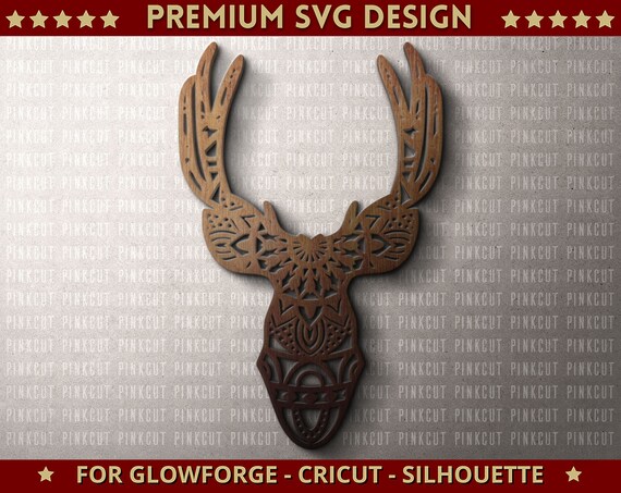 Craft Supplies & Tools Visual Arts Collage Deer Mandala Svg Cut file ...