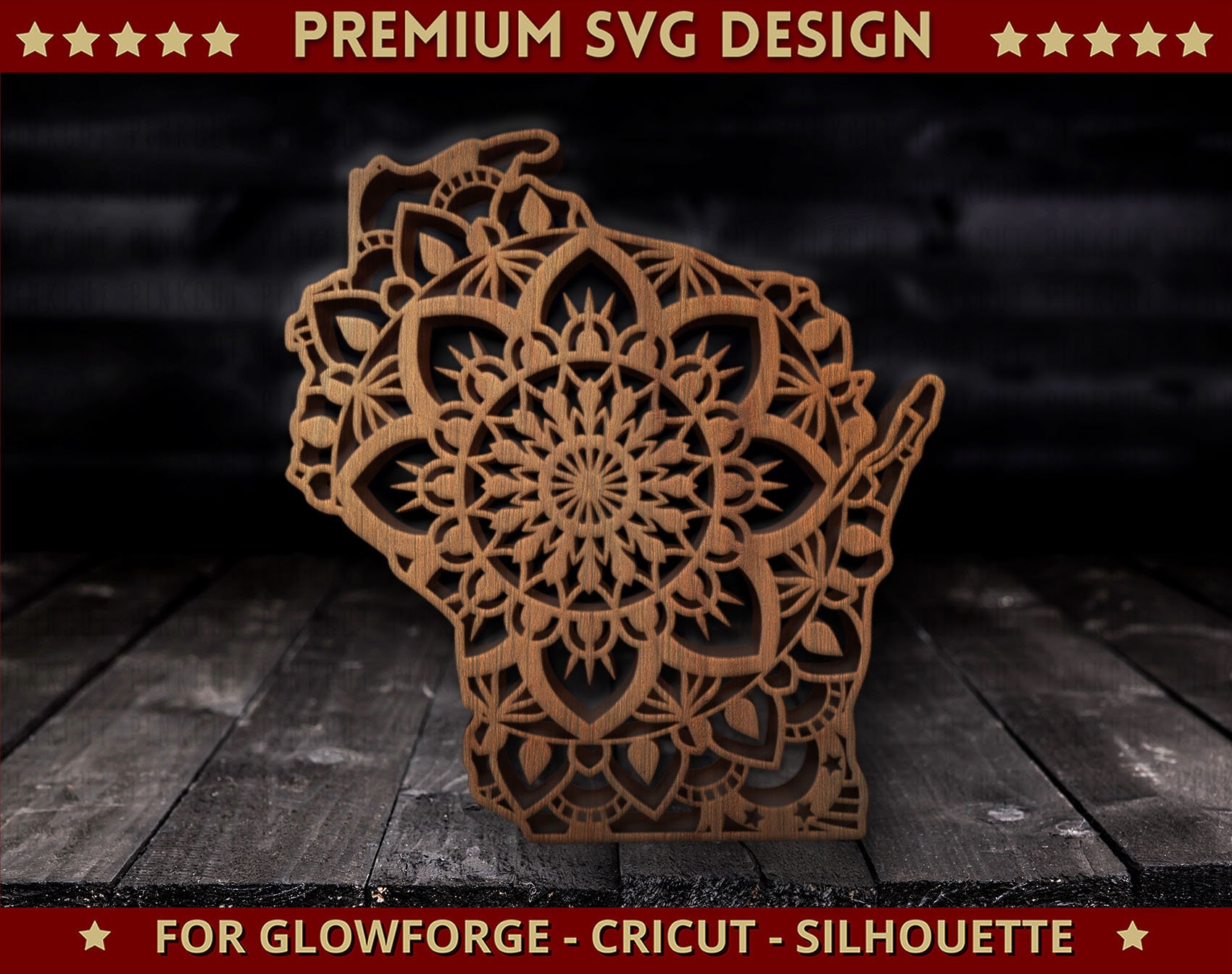 Wisconsin Svg Cut File USA State Map Single Layer Dxf - Etsy