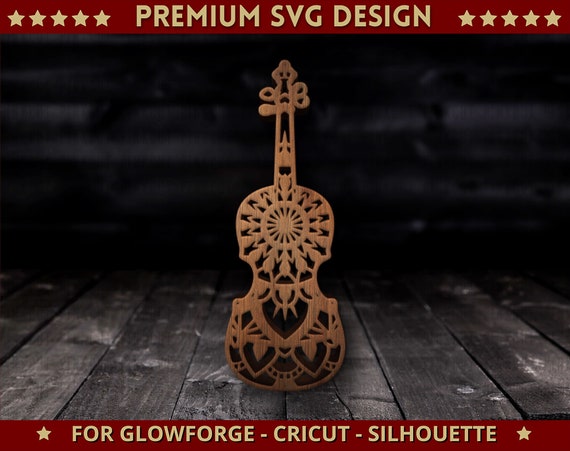 Violin Mandala Svg Cut File Single Layer Viola Svg Dxf Design | Etsy