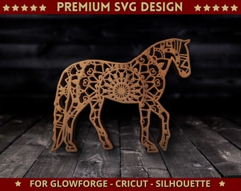 Cheval SVG et DXF fichier pour découpe laser vinyle cnc et - Etsy France