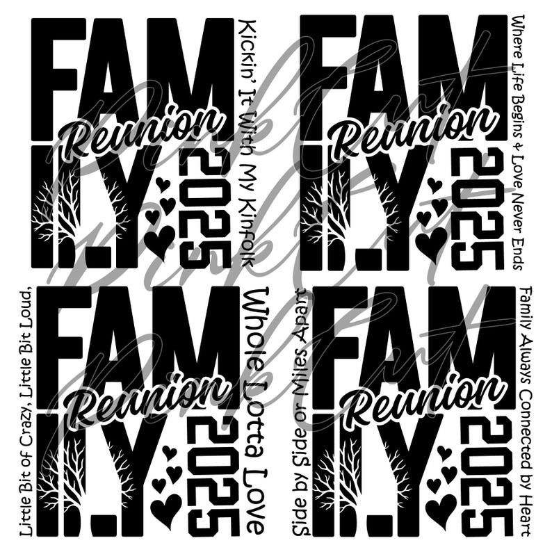 Family Reunion SVG PNG Bundle 2025 | 13 Cricut-ready FAMILY Tree Roots ...