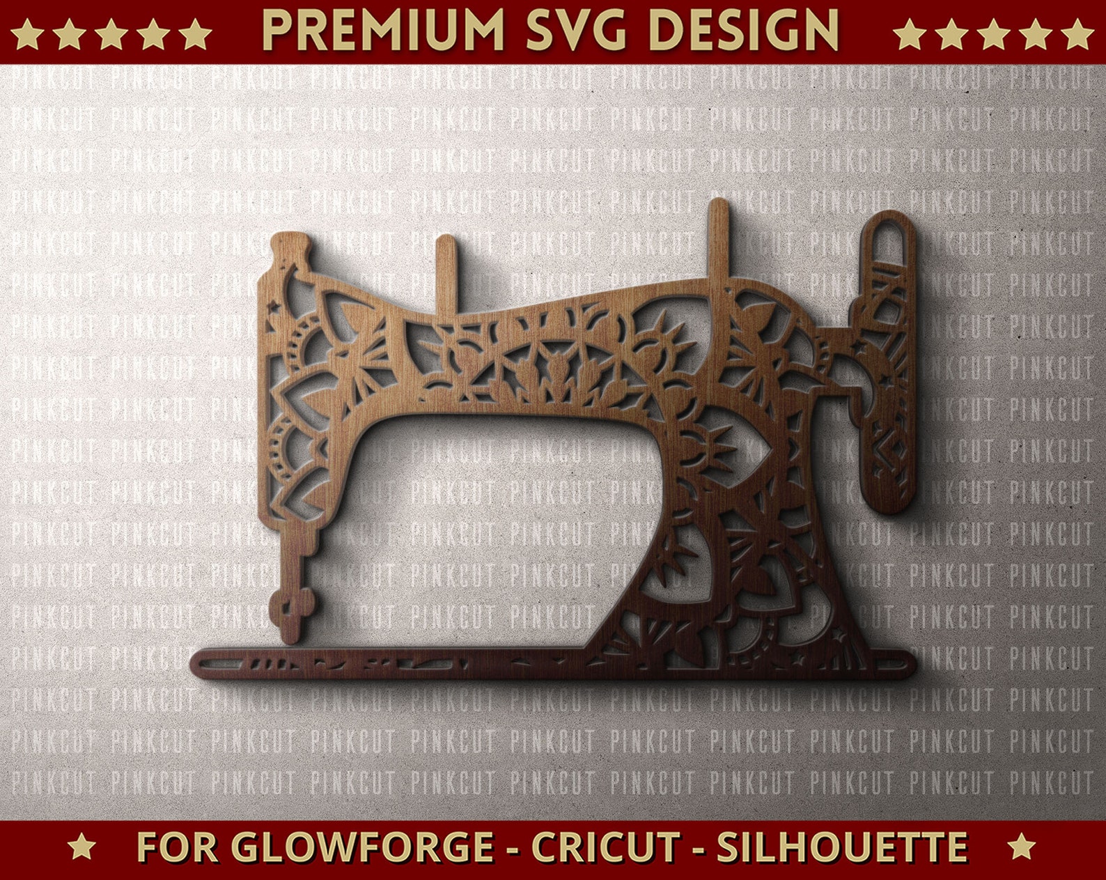 Sewing Machine Mandala Svg Cut File Single Layer Svg Dxf Design for ...