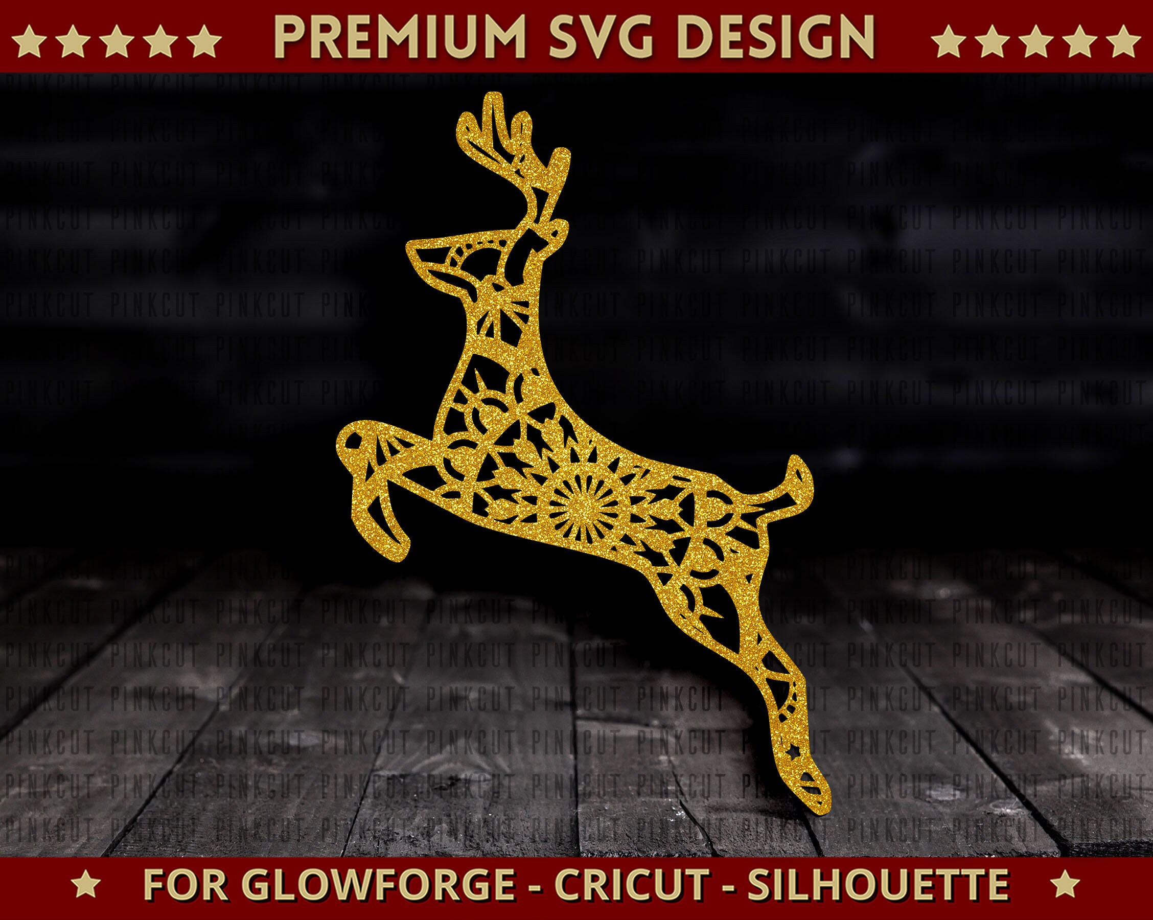 Craft Supplies & Tools Visual Arts Collage Deer Mandala Svg Cut file ...