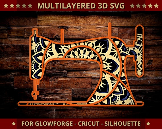 Sewing Machine Mandala Svg 3D Sewing Machine Svg Cut File for | Etsy Canada