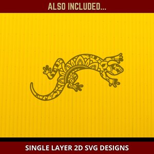 Lizard SVG 3D Mandala Gecko Svg Layered Mandala Svg Cut File for ...