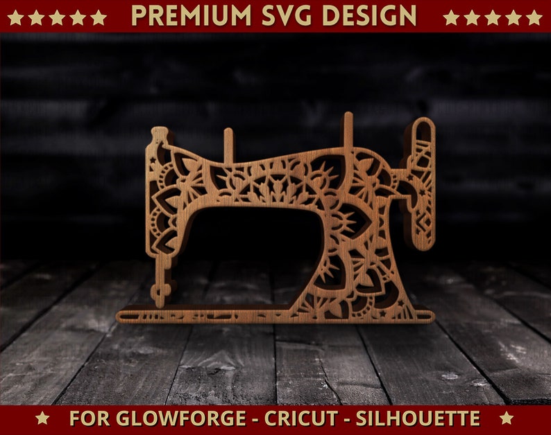 Sewing Machine Mandala Svg Cut File Single Layer Svg Dxf Design for ...