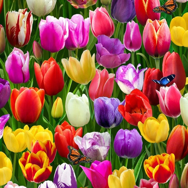 Fabric Tulips - Etsy