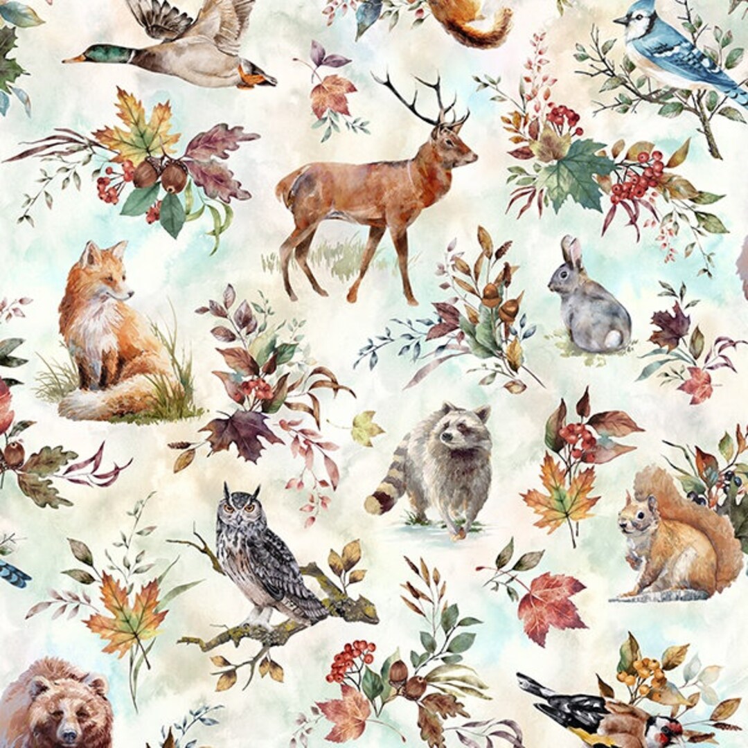 Forest Tales Sky by Hoffman Fabrics - Etsy