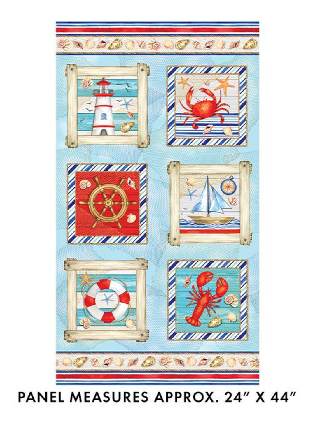 High Tides Panel Multi by Benartex - Etsy