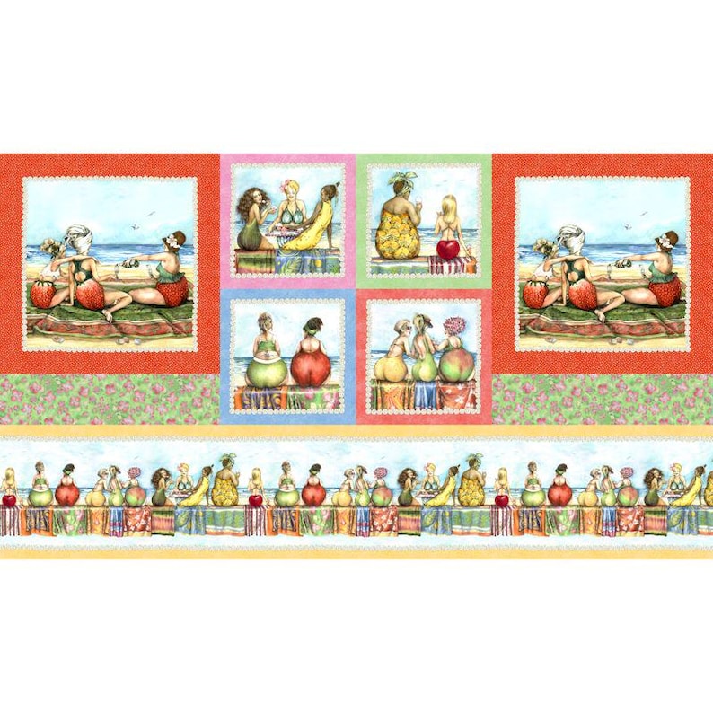 Fruit Ladies Panel by Elizabeths Studio - Etsy Australia