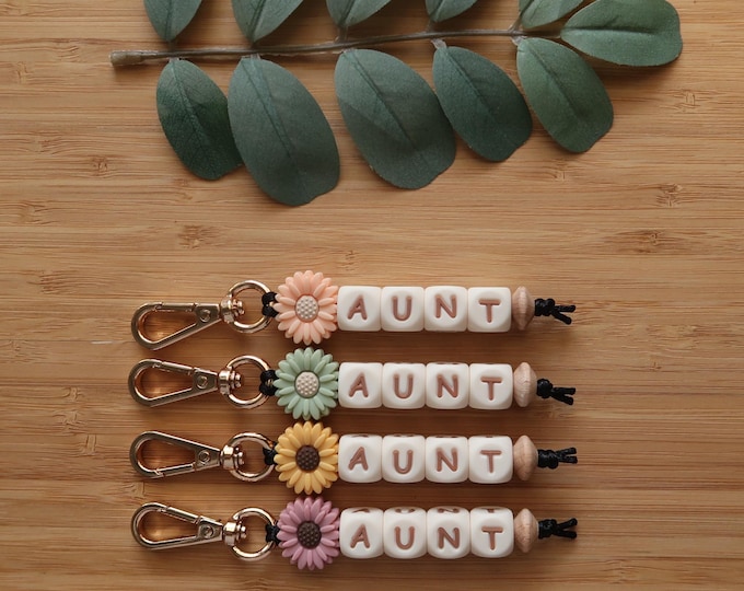 Aunt Keychain, Auntie Keychain, Keychain for Aunt, Aunt Gift, New Aunt ...
