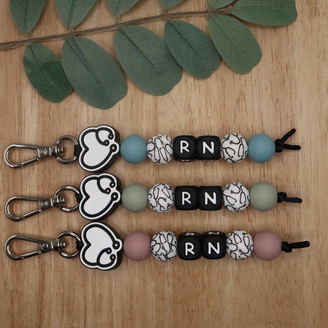 RN Keychain, Nurse Keychain, Keychain for Nurses, Nursing Keychain ...