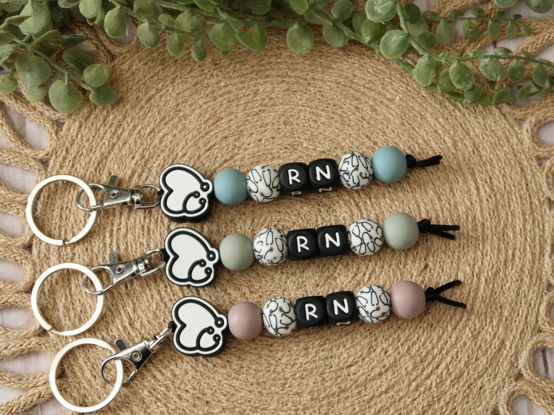RN Keychain Nurse Keychain Keychain for Nurses Nursing - Etsy