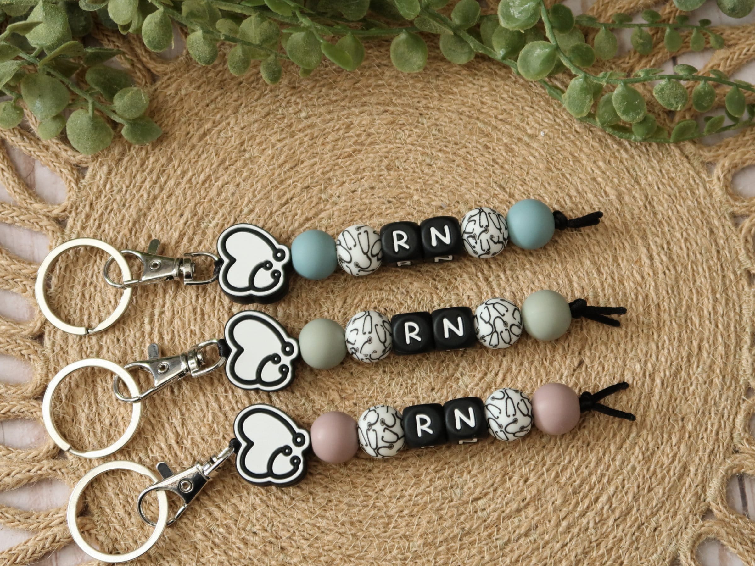 RN Keychain Nurse Keychain Keychain for Nurses Nursing - Etsy