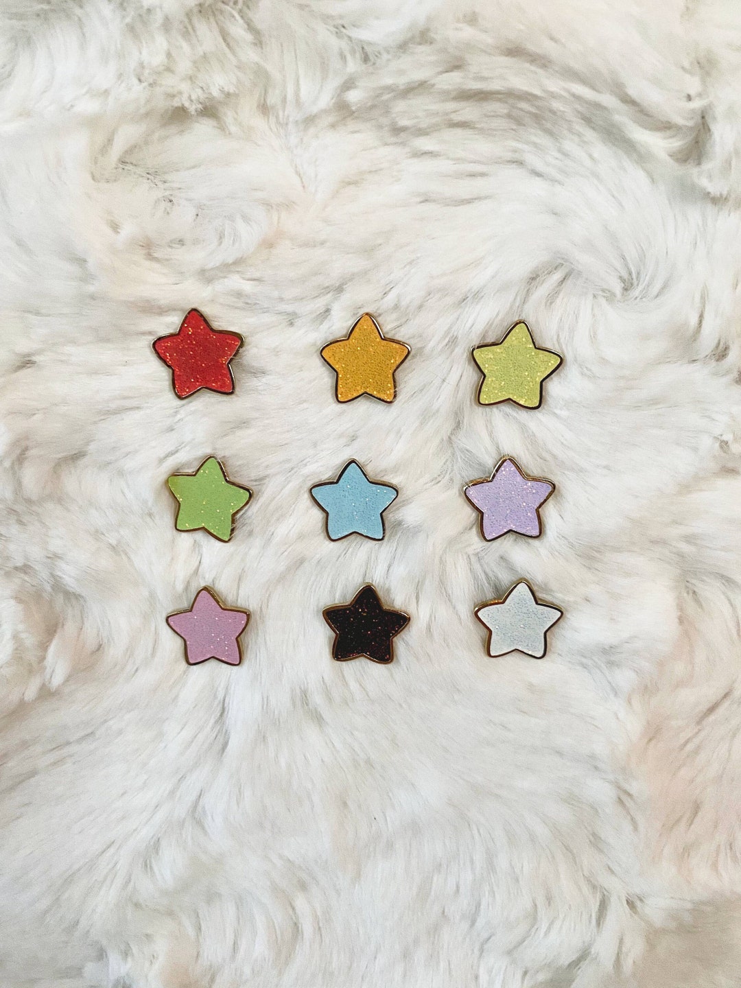 Tiny Pastel Star Filler Enamel Pins - Etsy