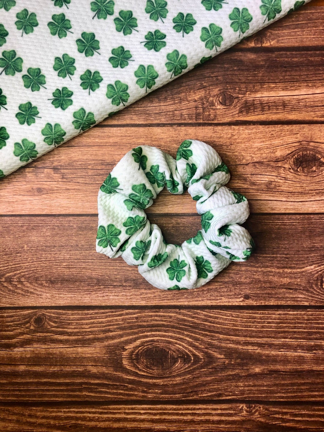 Shamrock Scrunchie, St Patricks Day Scrunchies, St. Patrick's Day Hair ...