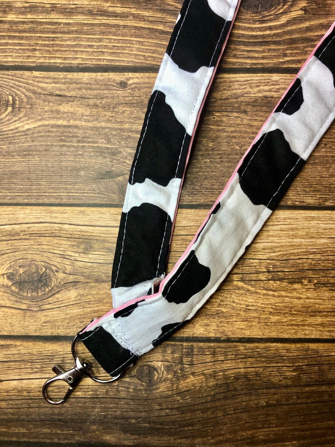 Cow Print Lanyard, Pink Cow Lanyard for Keys, Lanyard for Badge Holder ...