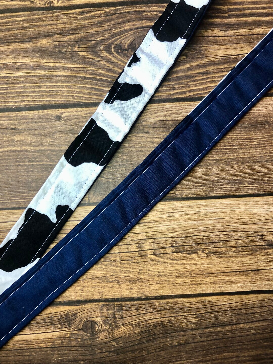Cow Print Lanyard, Navy Lanyard, Lanyard for Keys, Lanyard for Badge ...