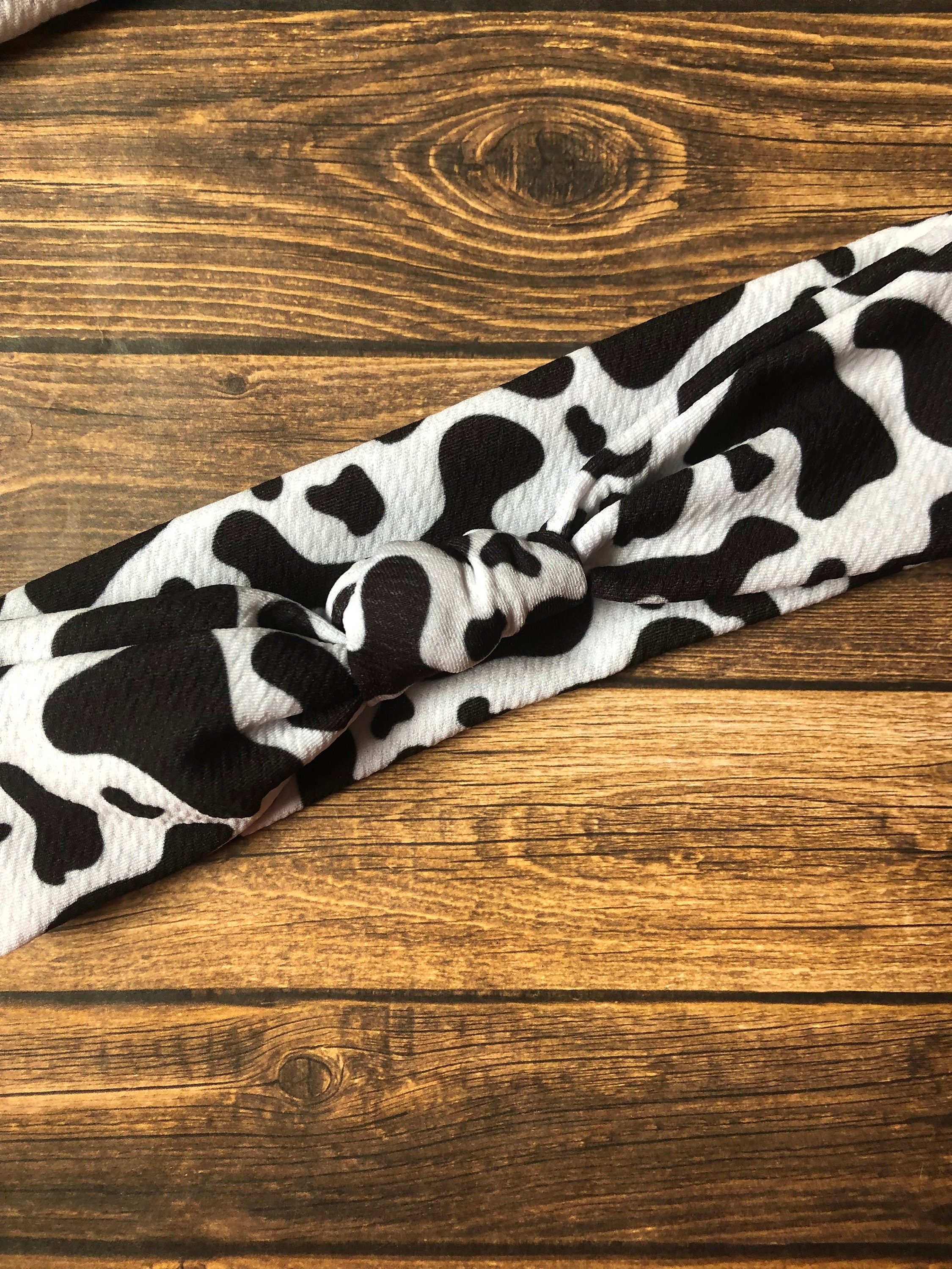 Cow Print Headband Turban Knot Headband Knotted Headband for | Etsy