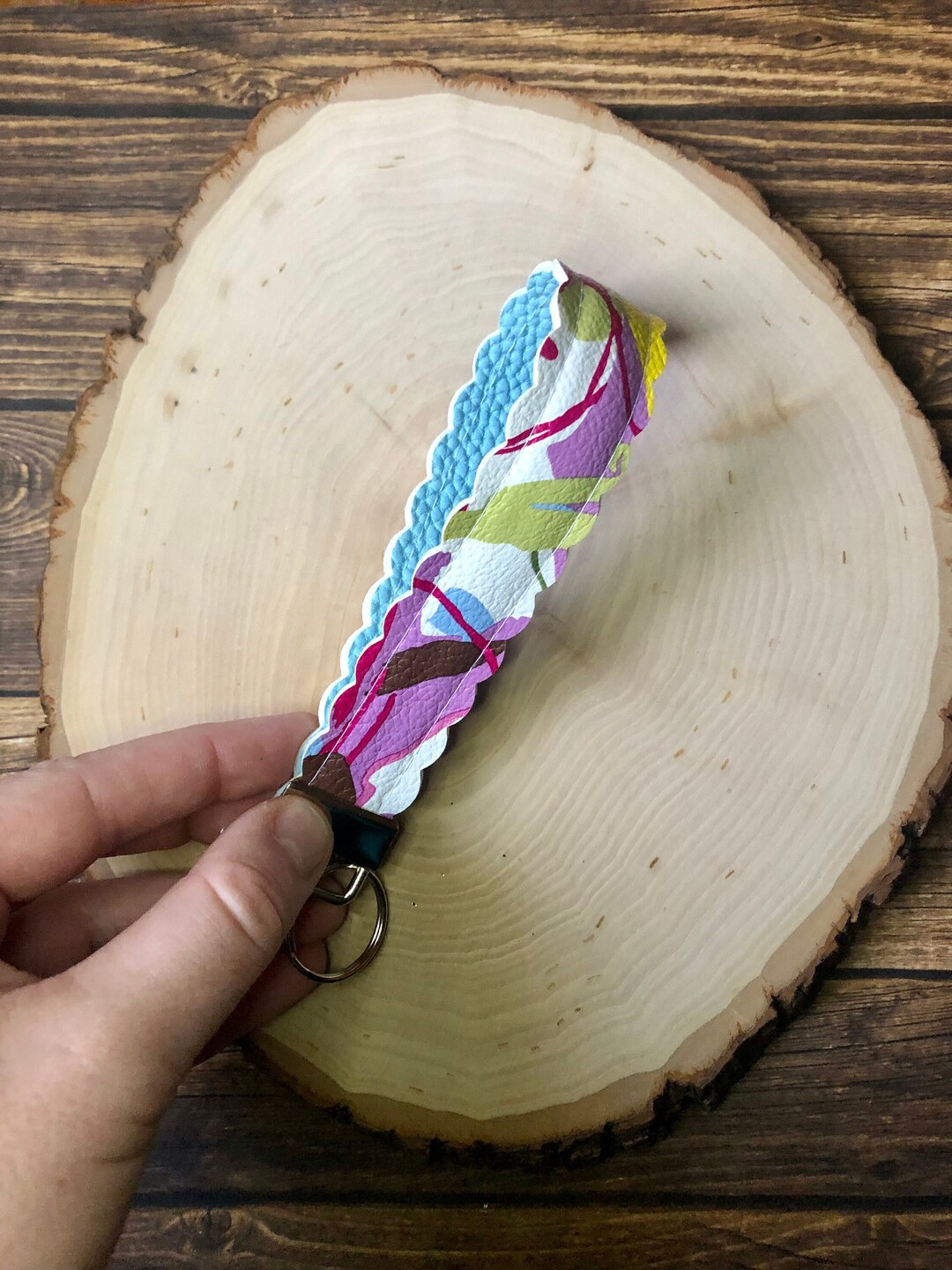 Blue Keychain Wristlet, Wristlet Keychain for Car Keys, Blue Key Holder ...