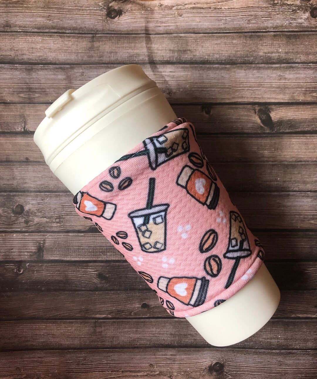 Iced Coffee Sleeve, Hot Drink Sleeves, Drink Cozy, Reusable Cup Sleeve ...