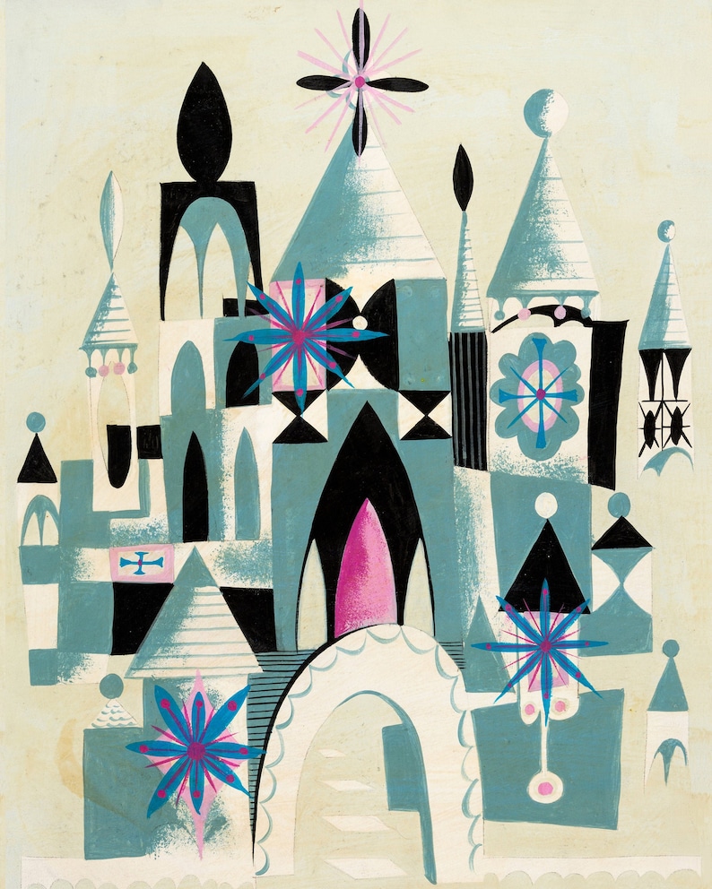 Mary Blair it's a Small World Concept Art Print 1963 for Disneyland ...
