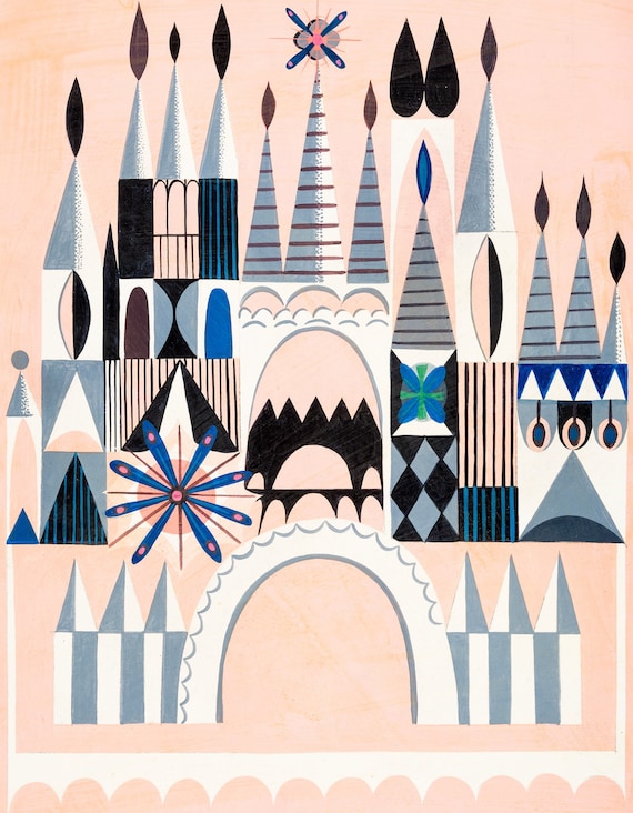 Mary Blair it's a Small World Concept Art | Etsy