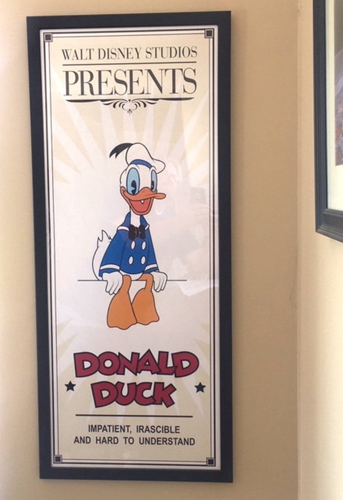 Donald Duck Poster Walt Disney Studios Print Introducing Donald Duck - Etsy