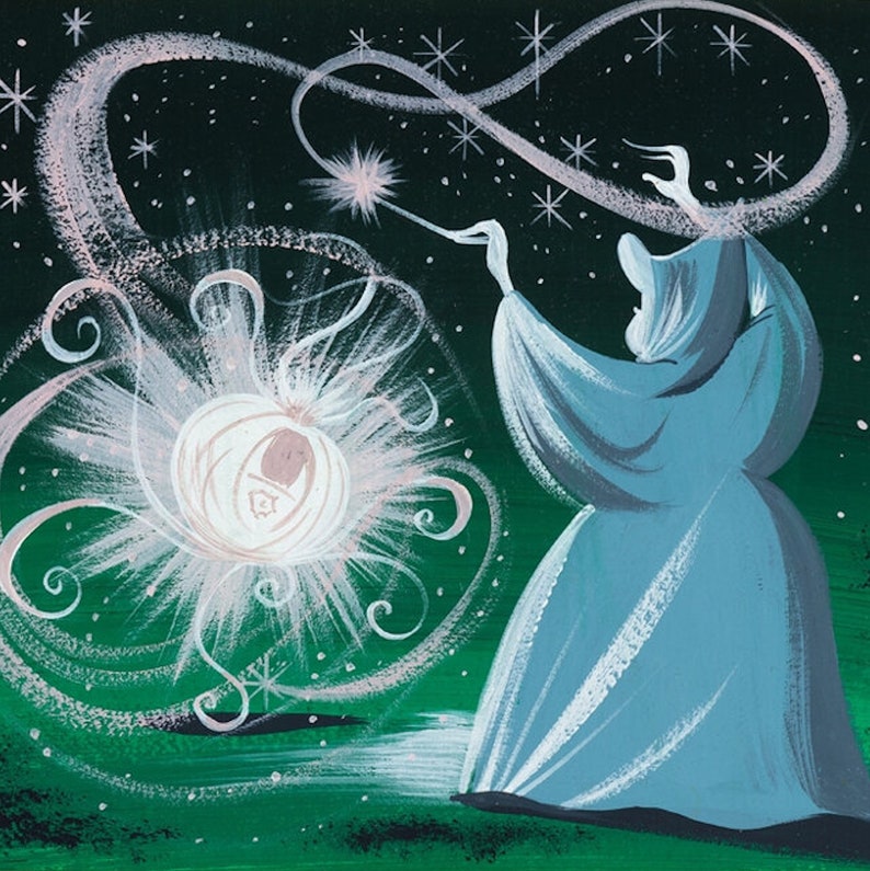 Mary Blair - Cinderella Concept Art Print | Fairy Godmother (disney) - Etsy