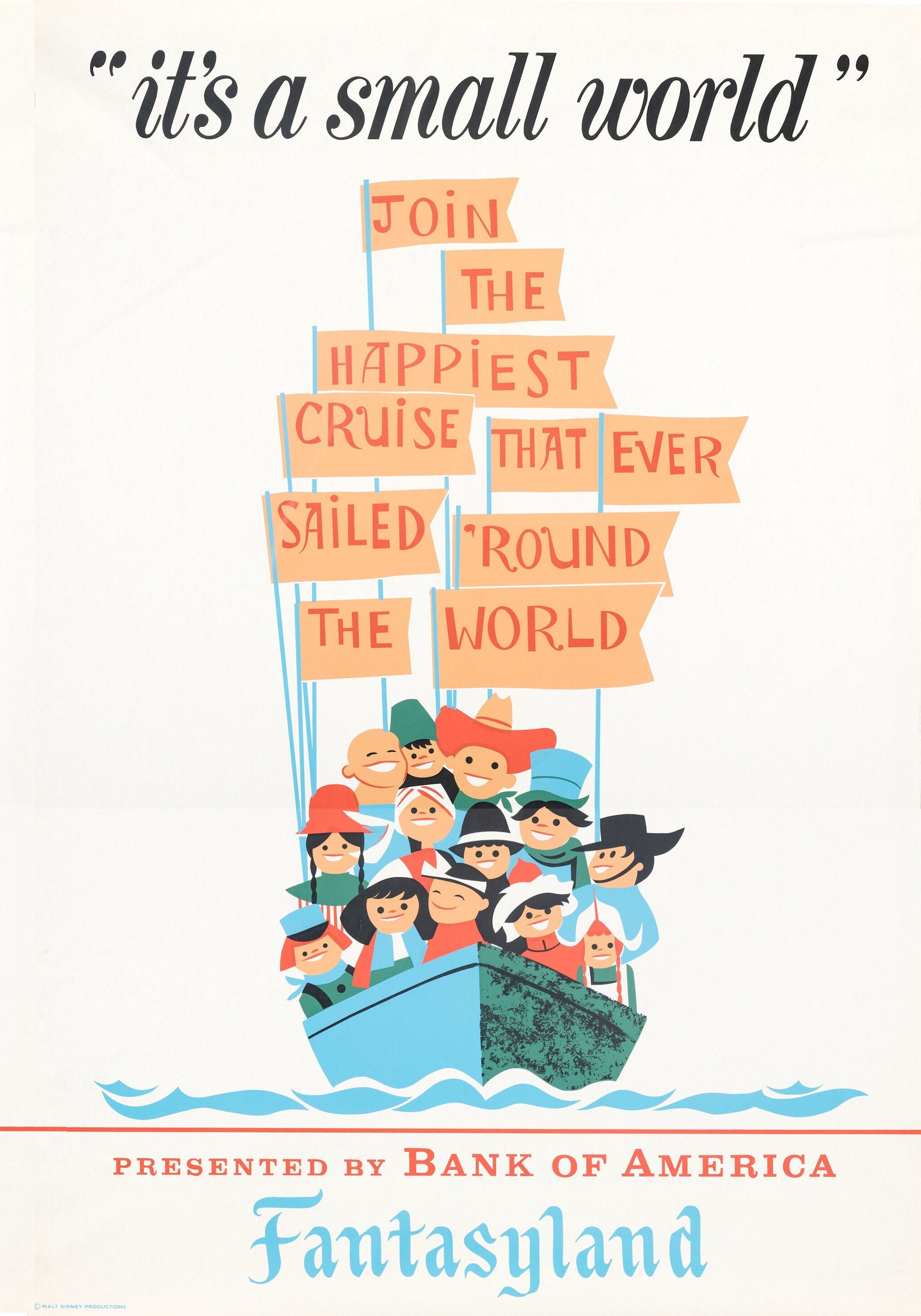 It's A Small World Poster - Dineyland Fantasyland Ride - Etsy