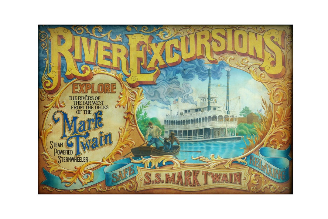 Disneyland Mark Twain Riverboat Excursions Poster - Etsy
