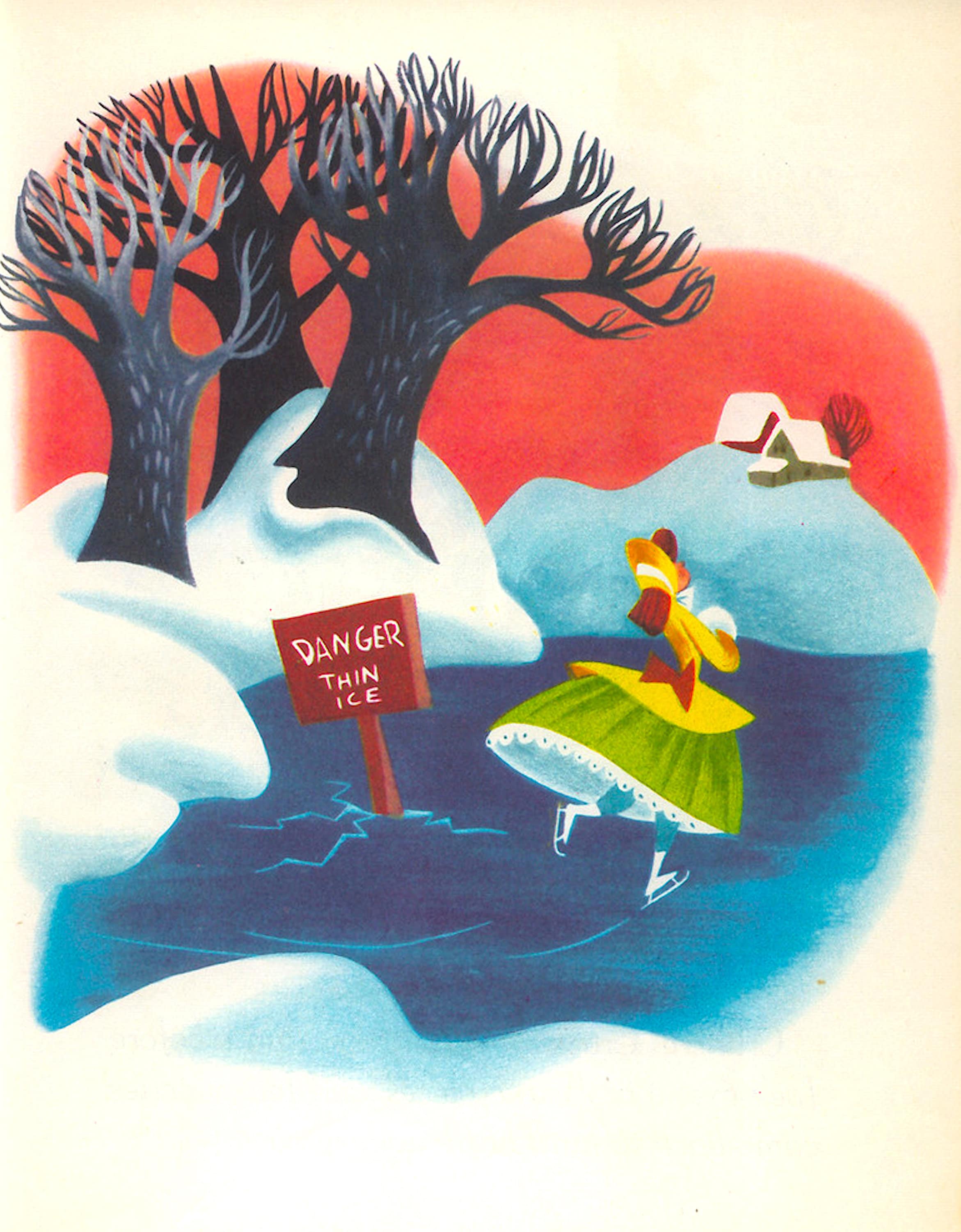 Once Upon A Wintertime walt Disney, 1948: Danger Thin Ice Mary Blair ...