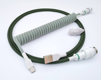 Coiled Keyboard LEMO Cable botanical - Etsy