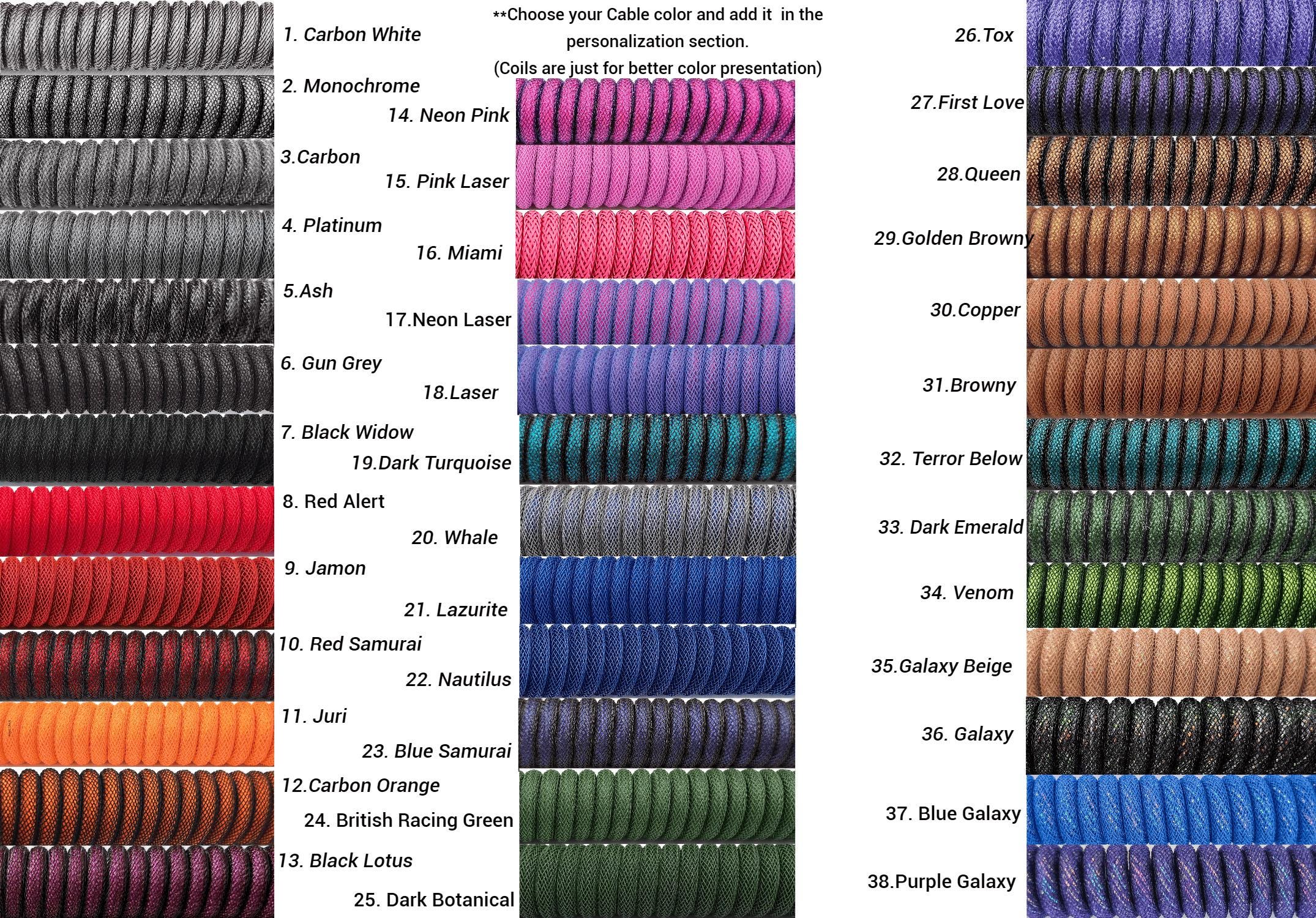 Design Your Own Coiled Keyboard Cable - Etsy