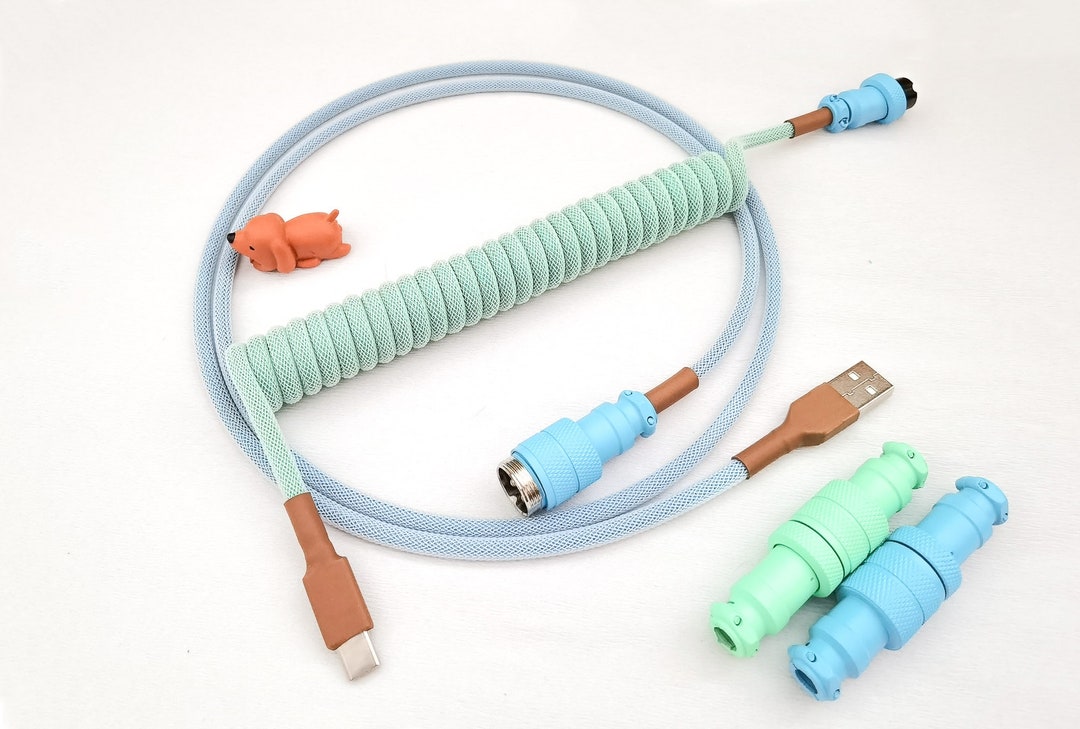 Coiled Mechanical Keyboard Cable islander - Etsy