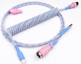 Pink Blue Coil Cable - Etsy