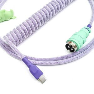 Coiled Keyboard Cable “purple” - Etsy