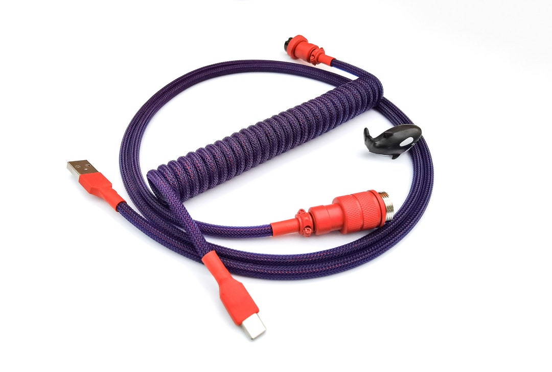 Coiled Keyboard Cable “red Laser” - Etsy